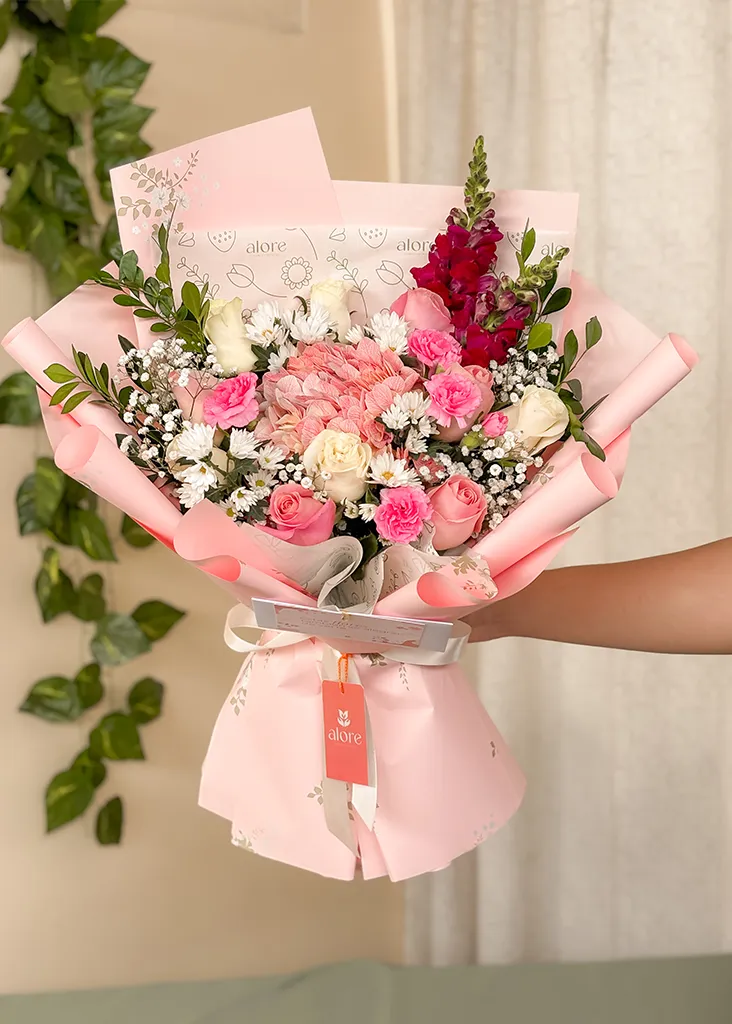 Ramo de Rosas Rosadas y Blancas - Sorprende Hoy - Alore